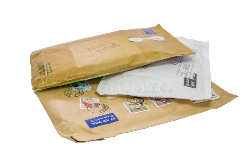 Three mail package stock photo. Image of market, mail - 45899554