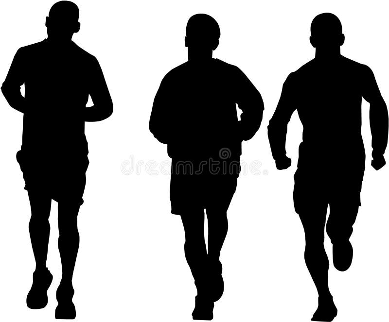 Silhouette run woman stock vector. Illustration of aerobics - 10774361