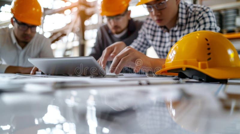 Three Managers Reviewing Project Timelines and Progress on Their ...