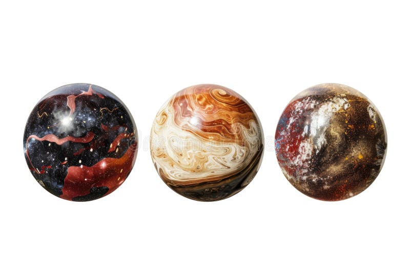 Three Marble Balls Arranged in a Line, Suitable for Various Design ...