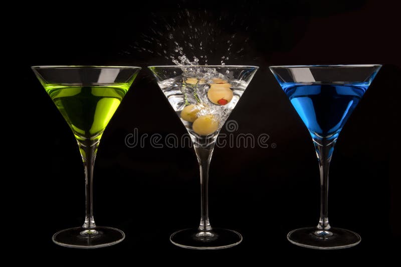 Three Martinis stock image. Image of expensive, server - 30764751