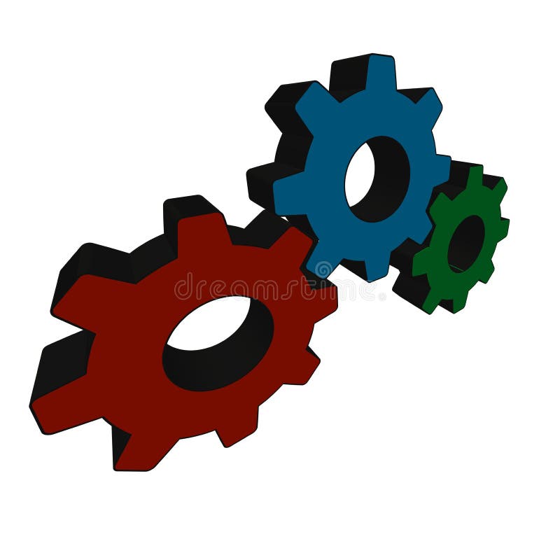 Blue Toothed Wheel in Perspective - Vector Stock Vector - Illustration ...