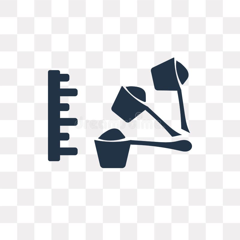 Three Measuring Spoons Vector Icon Isolated on Transparent Background ...