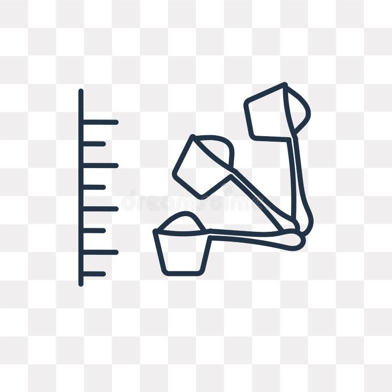 Three Measuring Spoons Vector Icon Isolated on Transparent Background ...