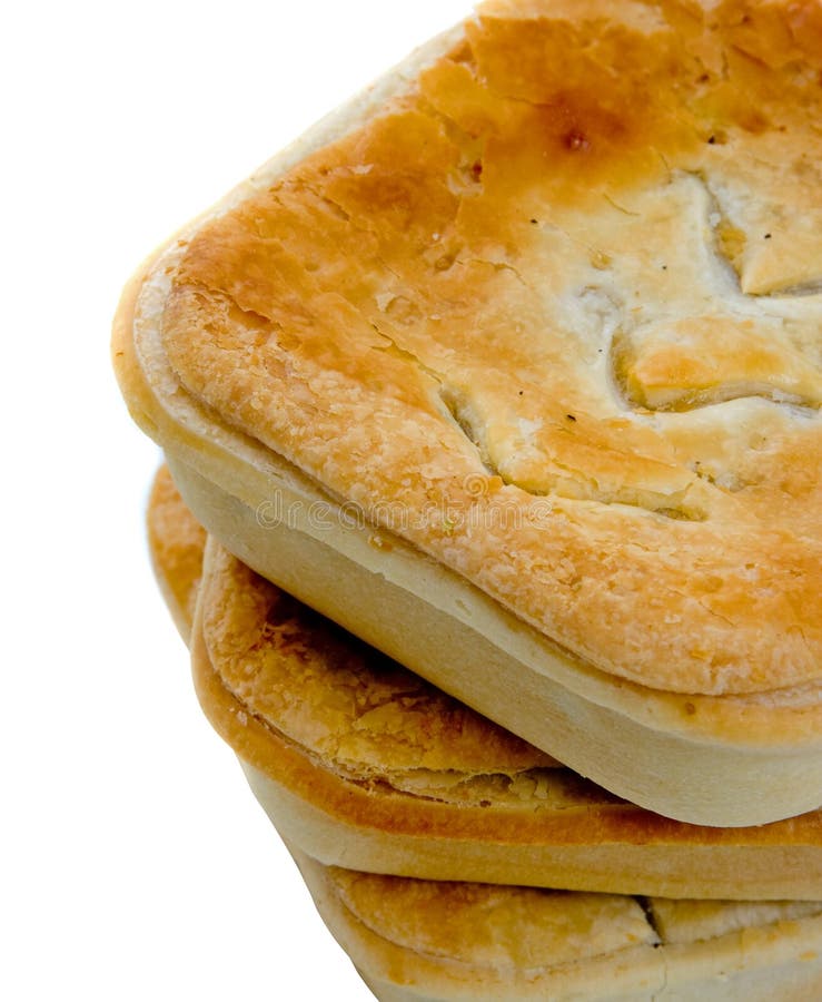 Three Meat and Mashed Potato Pie Stock Photo - Image of three, gratin ...