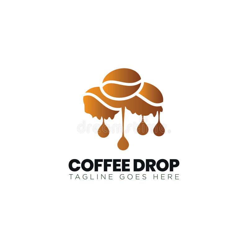 Logo Coffee Drop, with Bean Vector Stock Vector - Illustration of bean ...