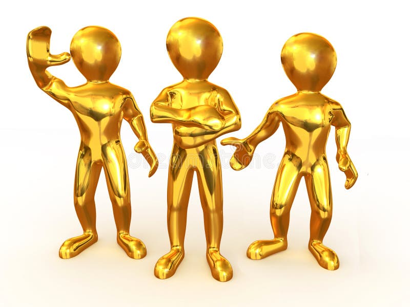 Three men stock illustration. Illustration of organization - 7438968