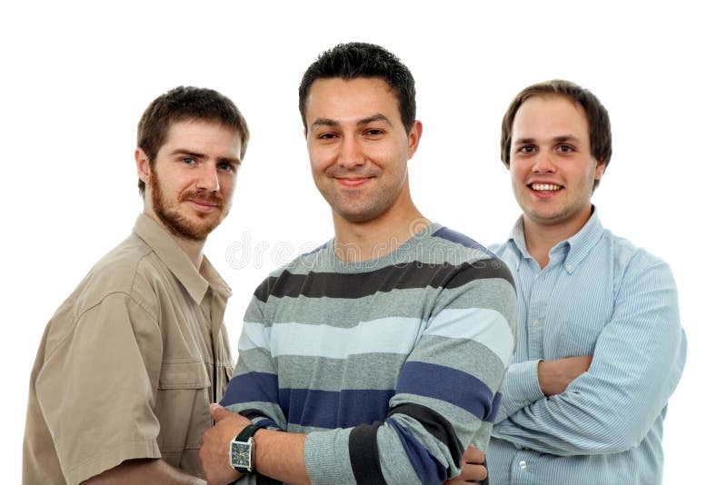Three men stock image. Image of happiness, message, hair - 8858527