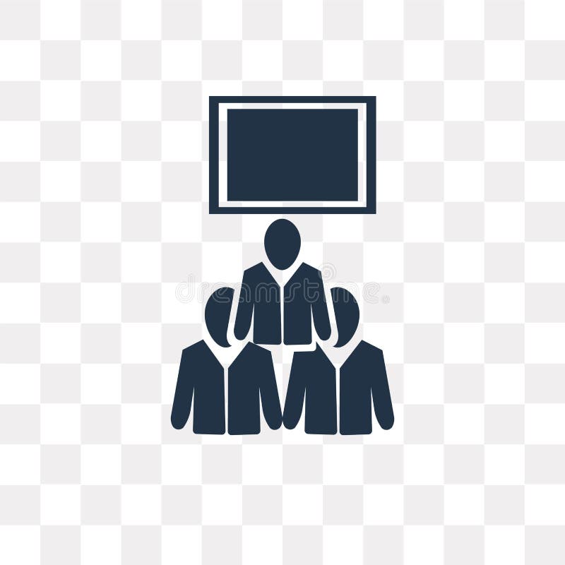 Conference Vector Icon Isolated on Transparent Background, Linear ...