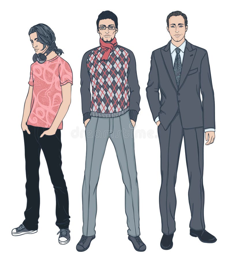 Three Men of Different Ages Stock Vector - Illustration of concept ...