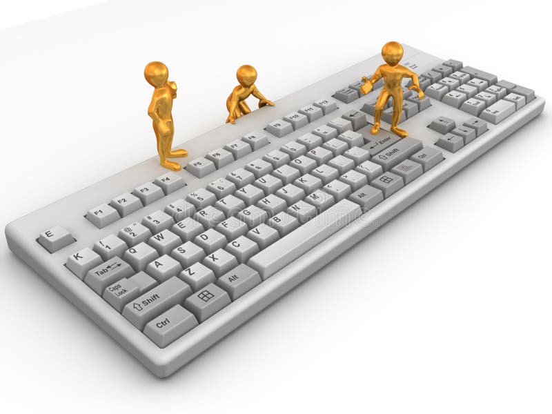 Keyboard - admin - blue stock illustration. Illustration of reflecting ...