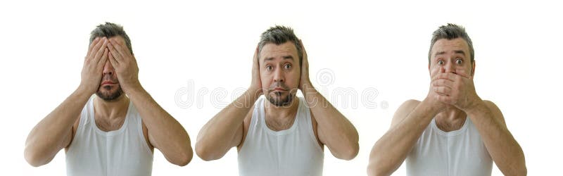 See Nothing, Hear Nothing, Nothing Will Not Tell Stock Image - Image of ...