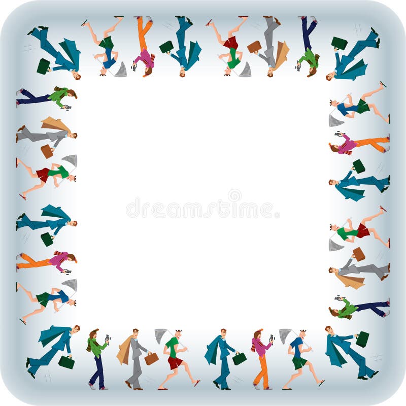 Walking Border Stock Illustrations – 2,735 Walking Border Stock ...