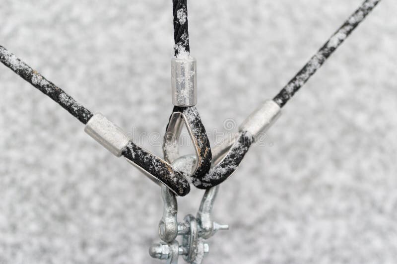 Metal Cable Link with Ground Base Stock Image - Image of line, abstract ...