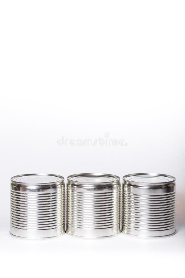 Three Metal Cans. Metal Cans With Preservation Stock Image - Image of ...