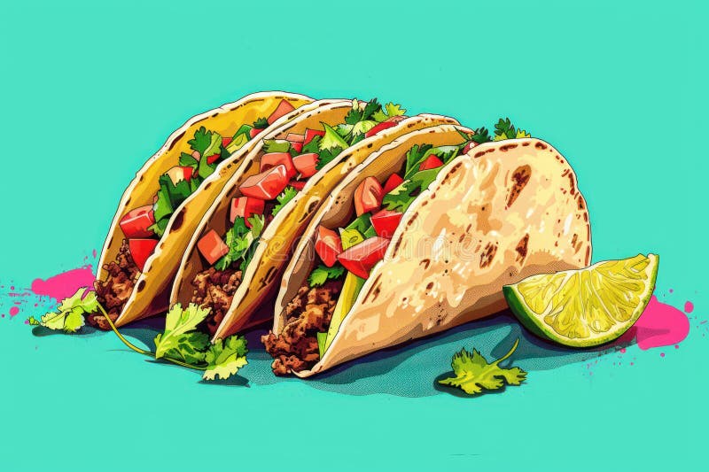 Fiesta Mexican Taco Abstract Background Stock Photos - Free & Royalty ...