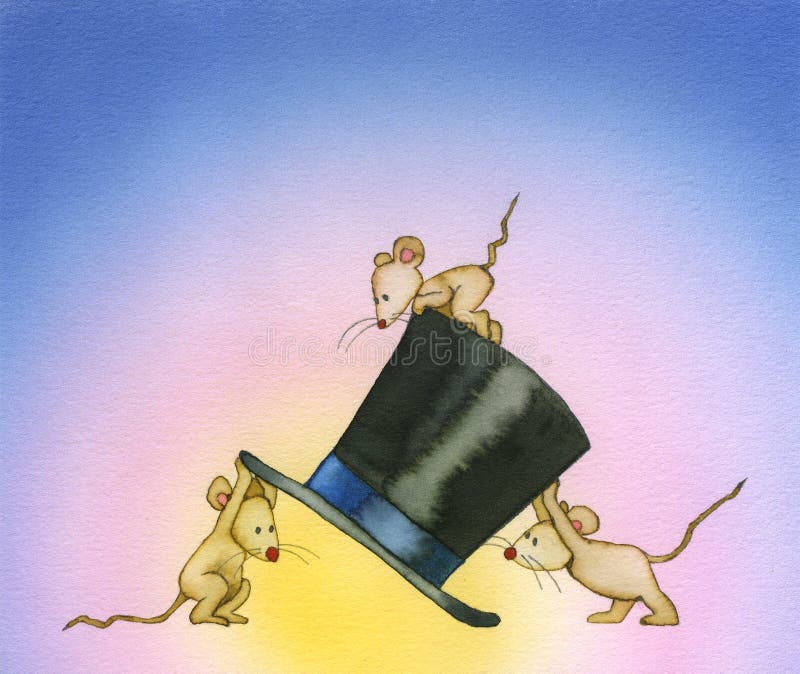 Three mice stock illustration. Illustration of mice, search - 13710081