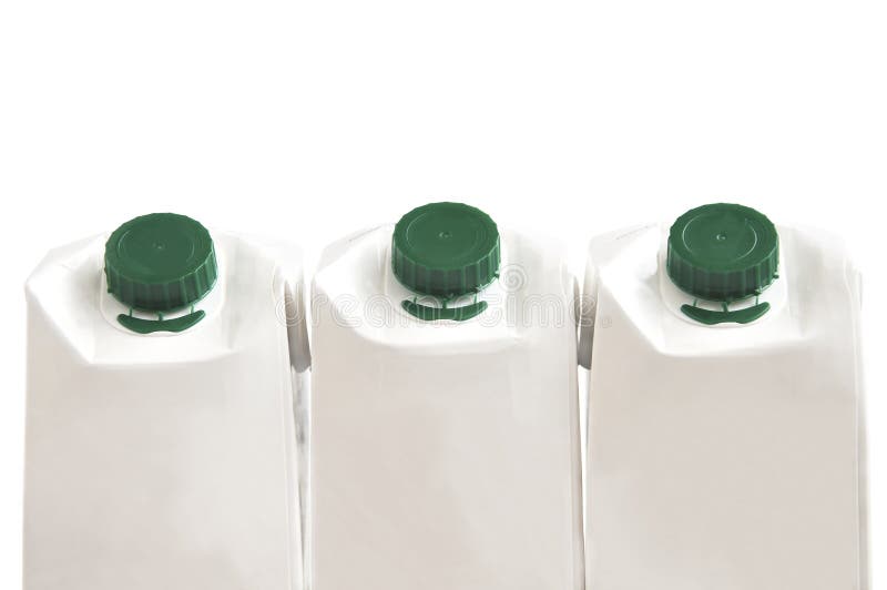 Two milk cartons. stock image. Image of green, carton - 11081387