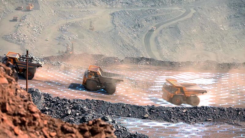 Visualization of a Modern Warehouse. Futuristic Concept of a Modern ...