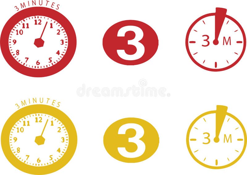 Three 3 Minutes Clock Icon With Arrow Stock Vector - Illustration of ... Three 3 Minutes Clock Icon With Arrow Stock Vector - Illustration of ...