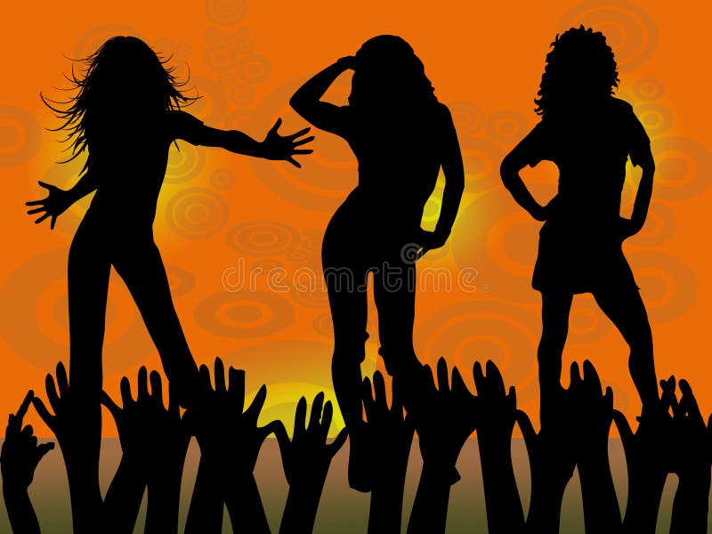Silhouettes stock vector. Illustration of stage, dance - 790220