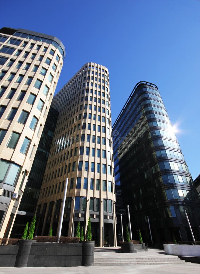 Three modern buildings stock photo. Image of business - 70896494