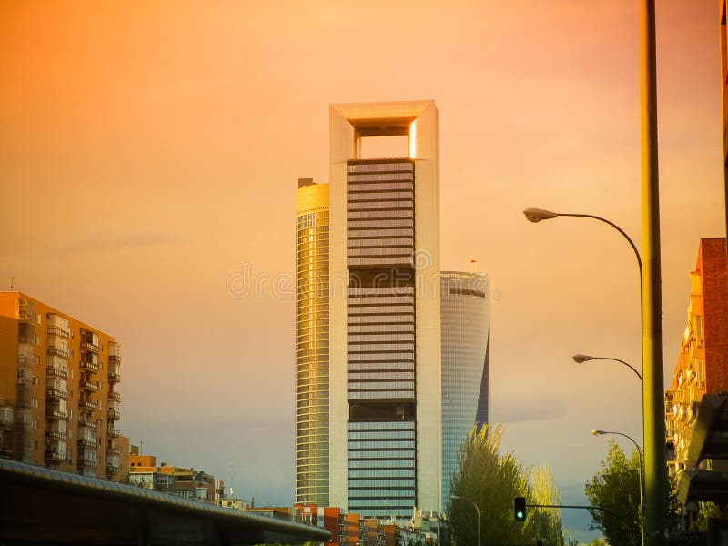 Three modern buildings stock image. Image of urban, glass - 53015181