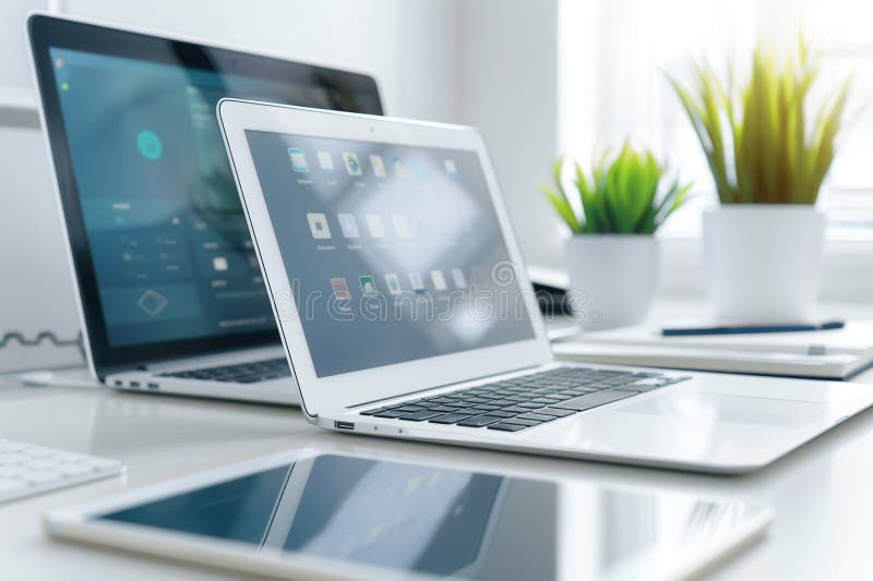 Three Modern Devices, Including a Laptop, a Tablet, and a Smartphone ...