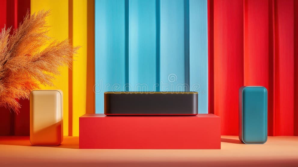 Three Modern Rectangular Podiums in Varying Heights.Generative AI ...