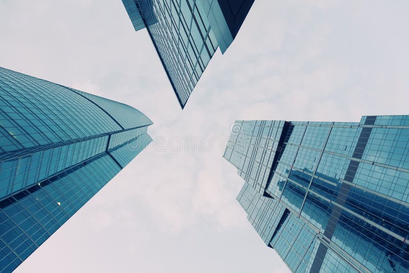 Three modern towers stock photo. Image of office, building - 38393944