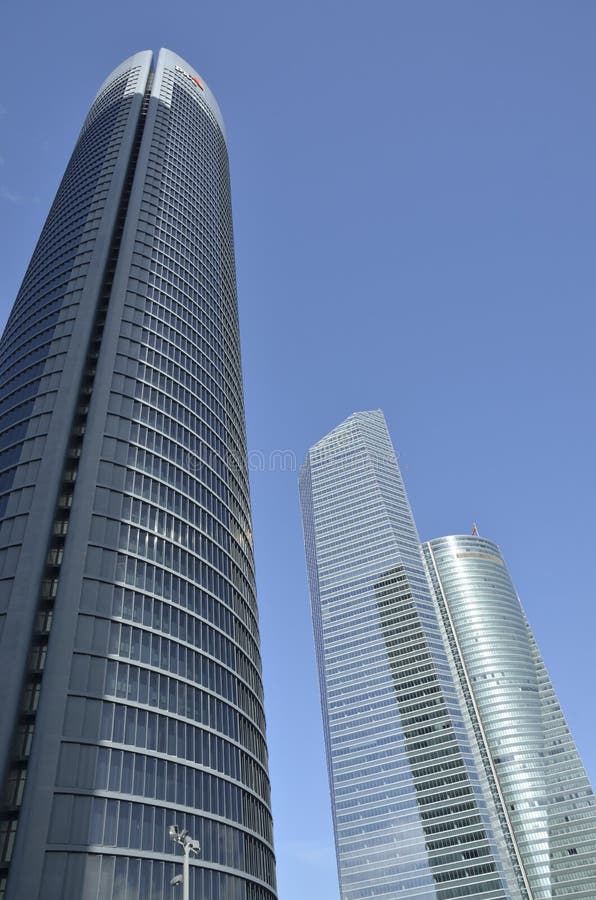 Three modern Towers editorial stock photo. Image of spain - 45957118