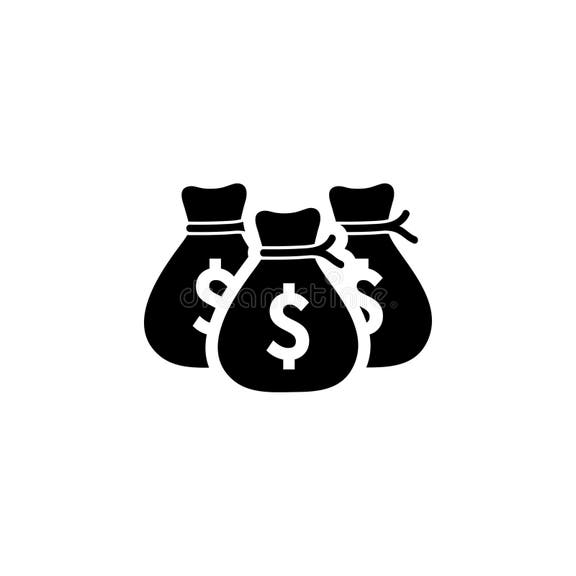 Three Money Bags, Dollar Banking Sack Solid Flat Vector Icon Isolated ...