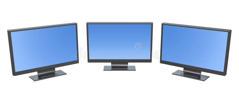 Three monitor stock photo. Image of futuristic, icon - 16969014