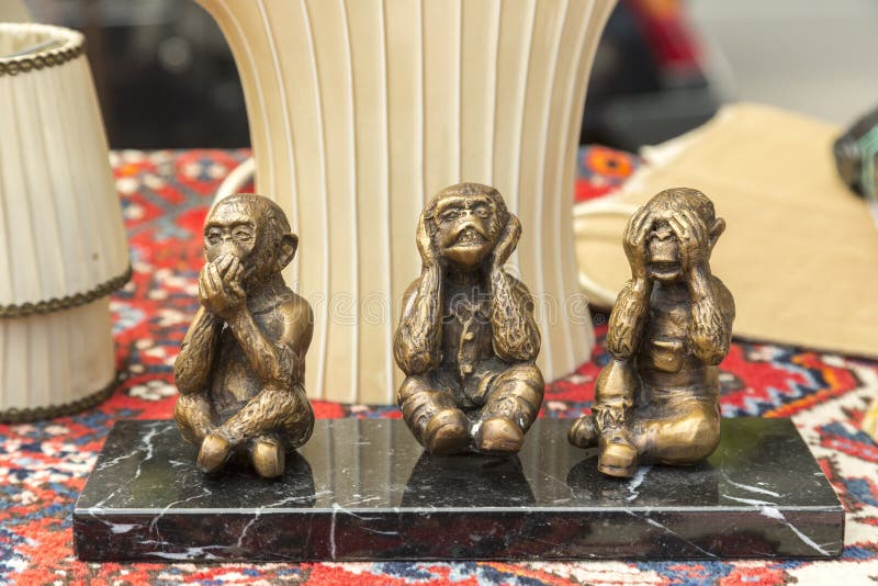 Three monkeys stock image. Image of legend, group, silence - 120230911