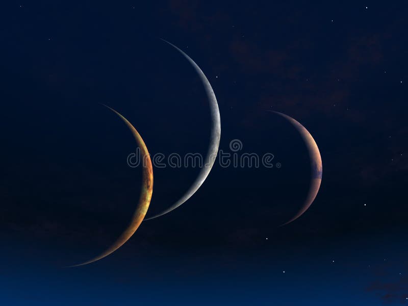 Moon Phases stock illustration. Illustration of lapse - 13297715
