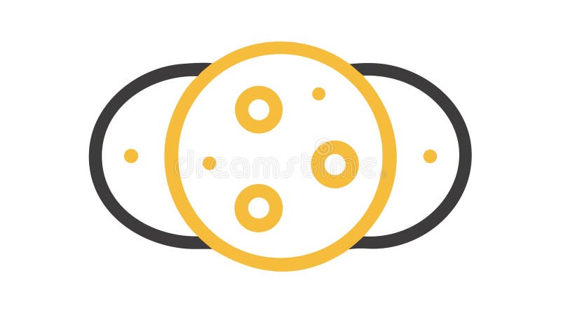 Three Moons or Planets Icon, Representing Celestial Bodies, Vector ...