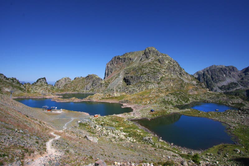 Three mountain lakes stock photo. Image of nature, waters - 26155342