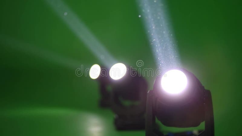 Three Moving Spotlights Shining Light Rays in Stock Video - Video of ...