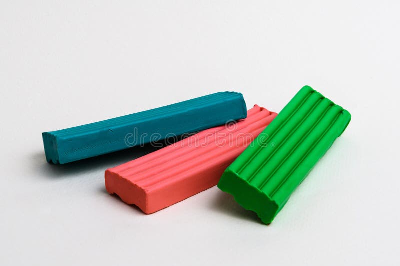 Three Multi-colored Bars of Children S Plasticine Stock Image - Image ...