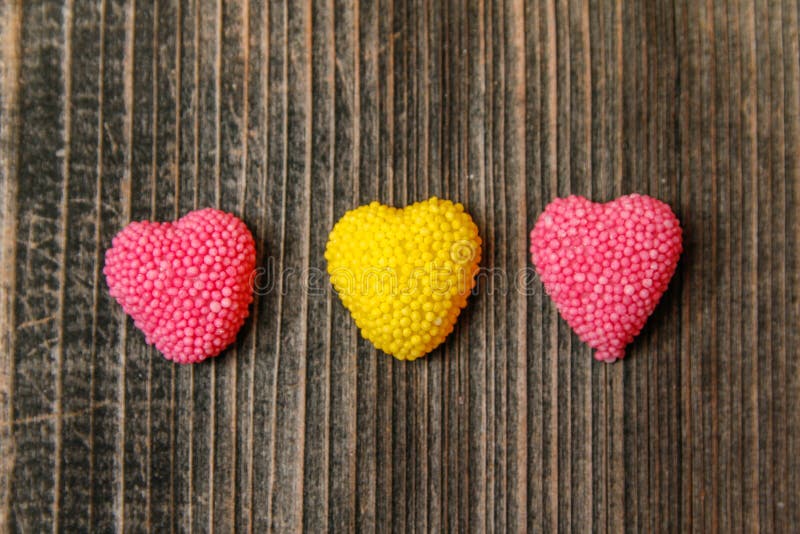 Three Multi Colored Gummy Candy Stock Image - Image of romantic, sugar ...