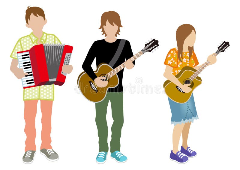 Three Musicians of Classic Orchestra Stock Vector - Illustration of ...