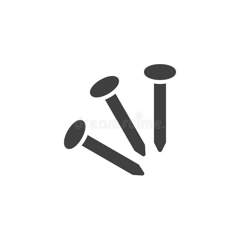 Three nails vector icon stock vector. Illustration of solid - 291352667