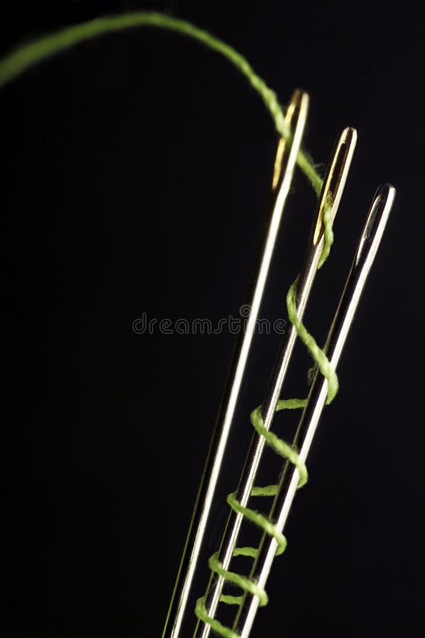 Three needles stock photo. Image of design, needle, fashion - 9143520