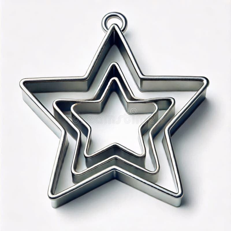 Nested Star Shaped Cookie Cutters Stock Illustrations – 6 Nested Star ...