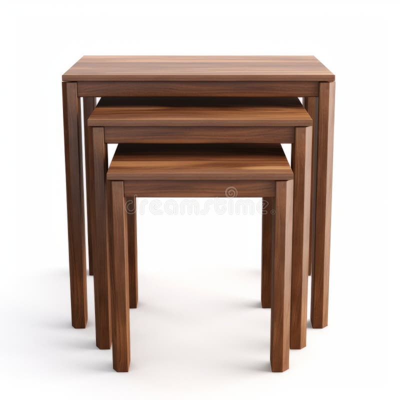 High Resolution Nesting Tables on White Background Stock Illustration ...
