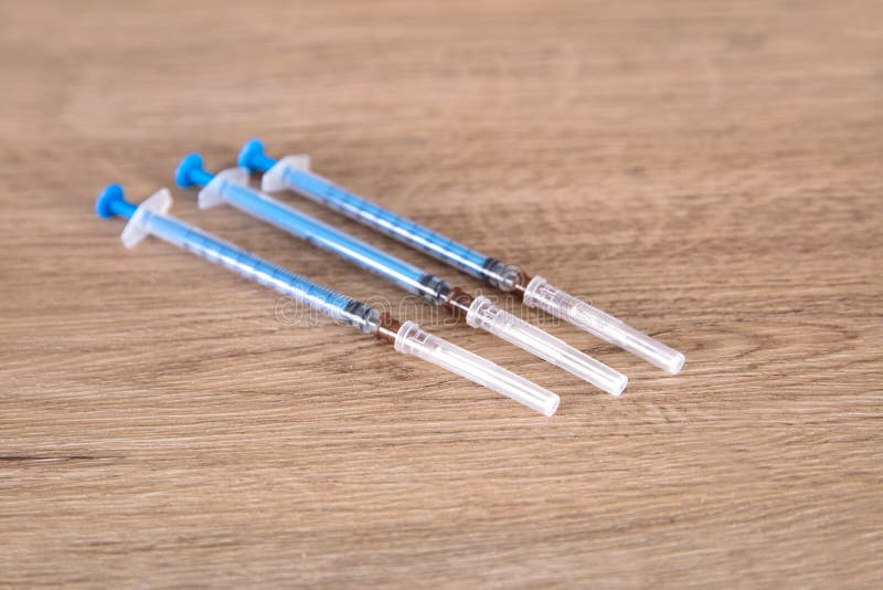 Three New Needles are on the Table Stock Image - Image of medical ...