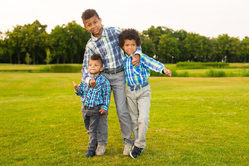 Three nice children. stock image. Image of deep, happy - 56154961