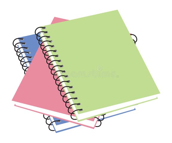 Three notebooks stock vector. Illustration of note, education - 2811754