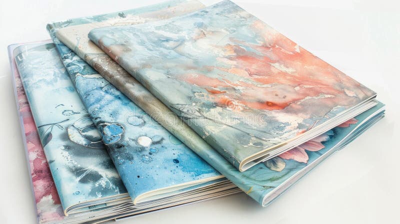 Three Notebooks Stacked on Top of Each Other, Suitable for Office or ...