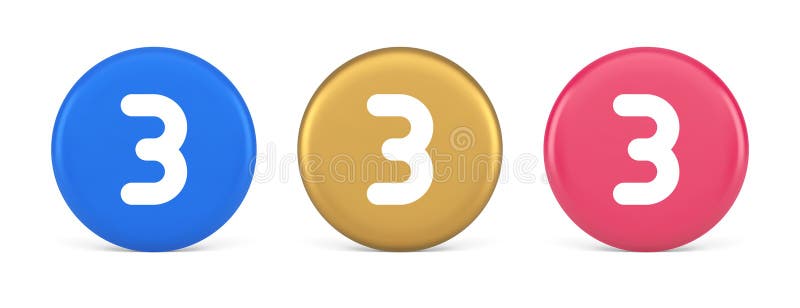 Three Number Button Internet Communication Texting Message Character 3d ...